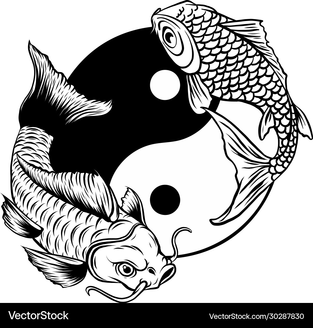 Yin Yang Koi Fish Tattoo Designs