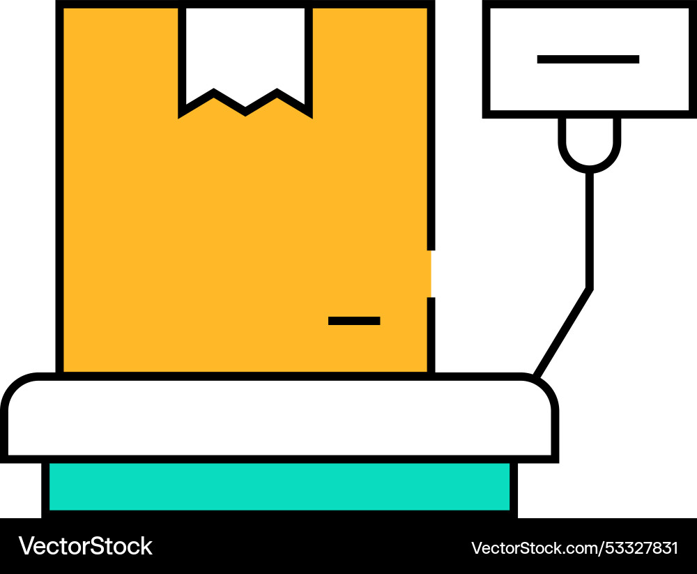 Box weight icon color Royalty Free Vector Image