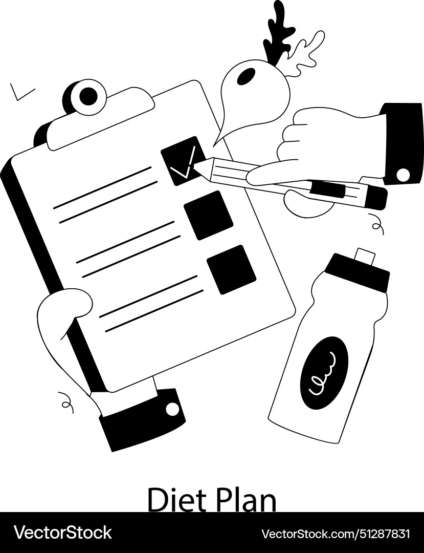Diet plan Royalty Free Vector Image - VectorStock