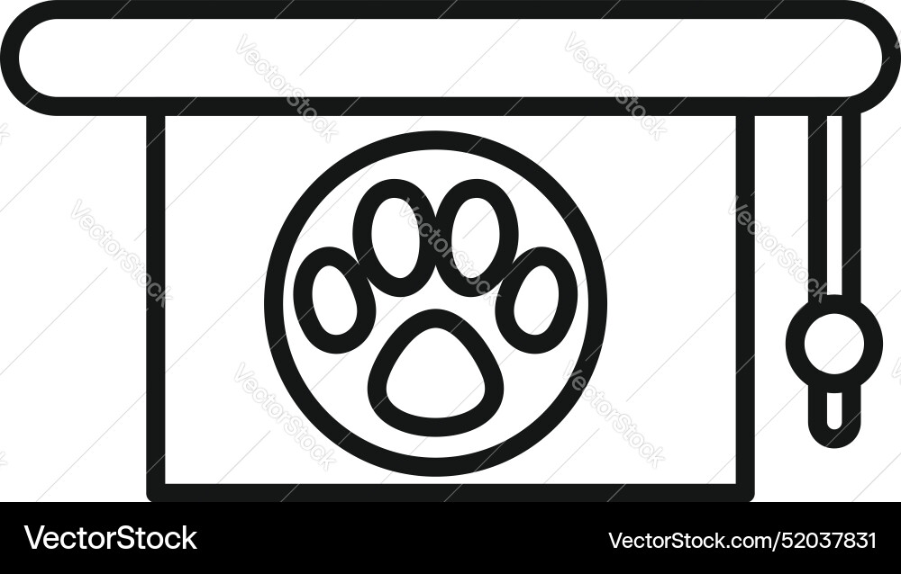 Graduation cap representing veterinary medicine Vector Image