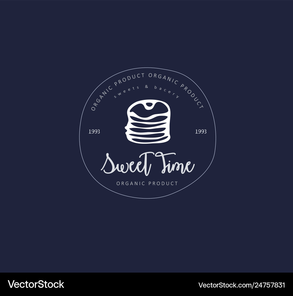 Hand drawn logo set and elements digital Vector Image