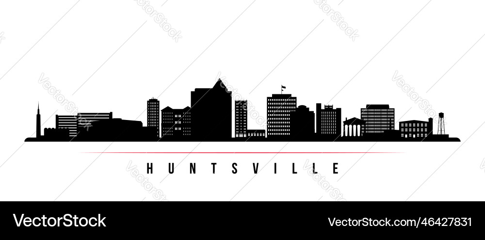 Huntsville skyline horizontal banner Royalty Free Vector