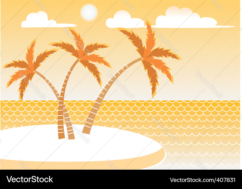 Island background Royalty Free Vector Image - VectorStock