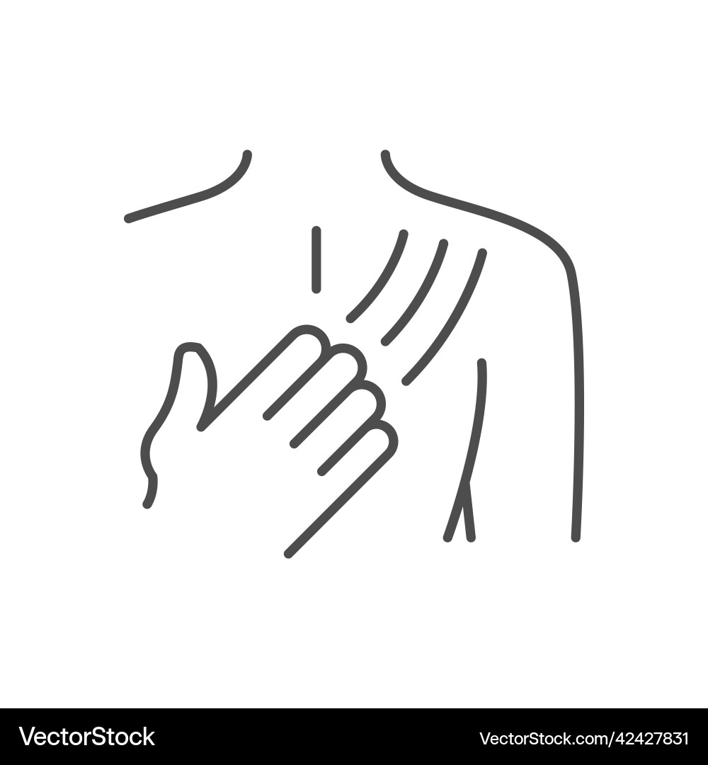 Massage procedure line outline icon Royalty Free Vector