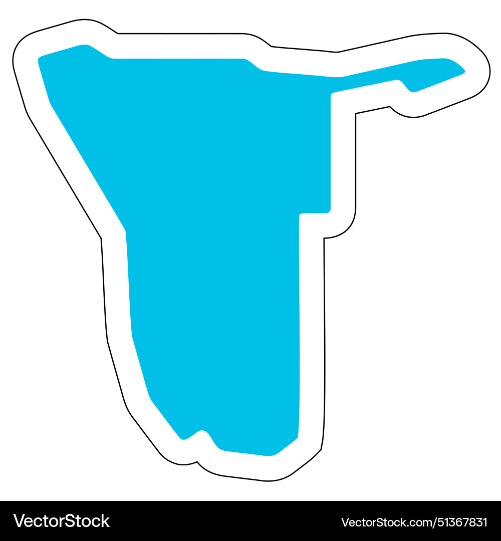 Namibia country map sticker Royalty Free Vector Image