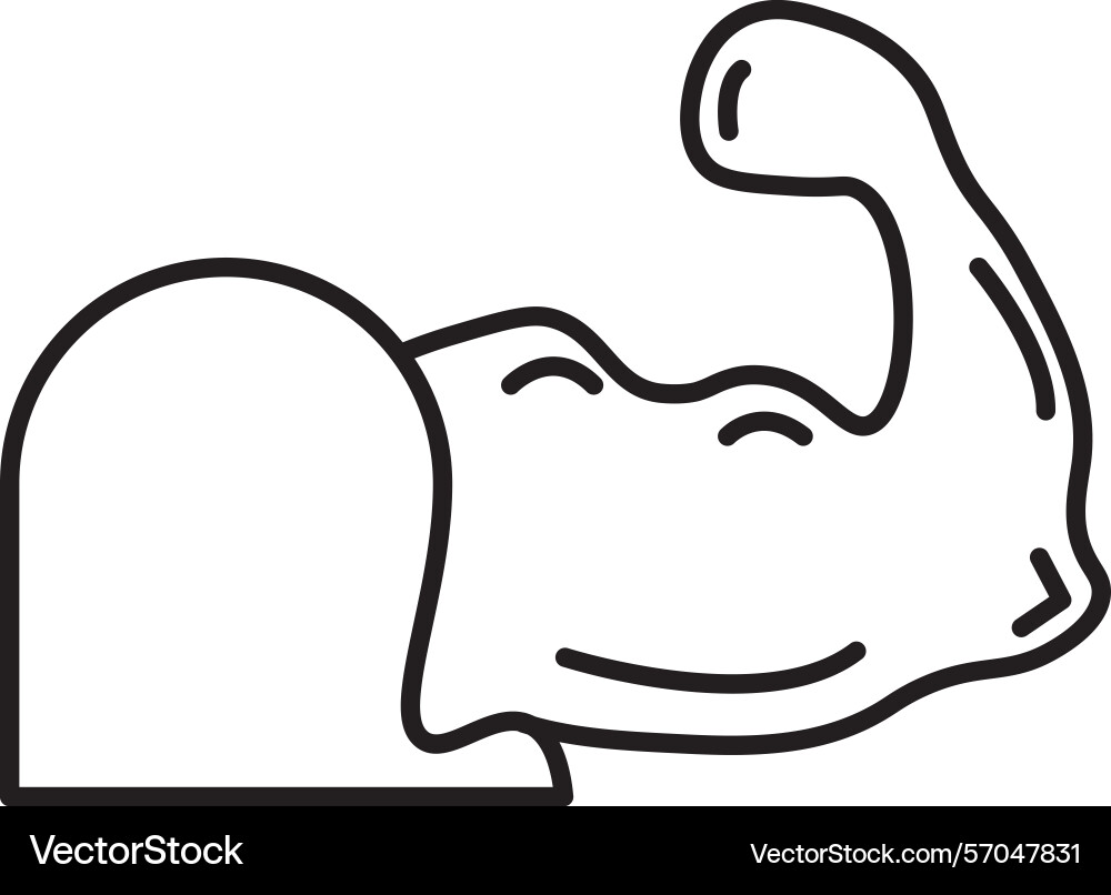 Upper limbs line icon design Royalty Free Vector Image