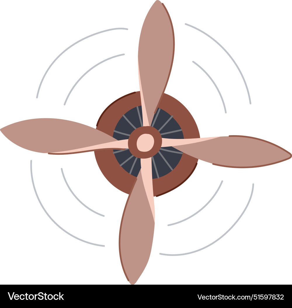 Aircraft propeller cartoon Royalty Free Vector Image