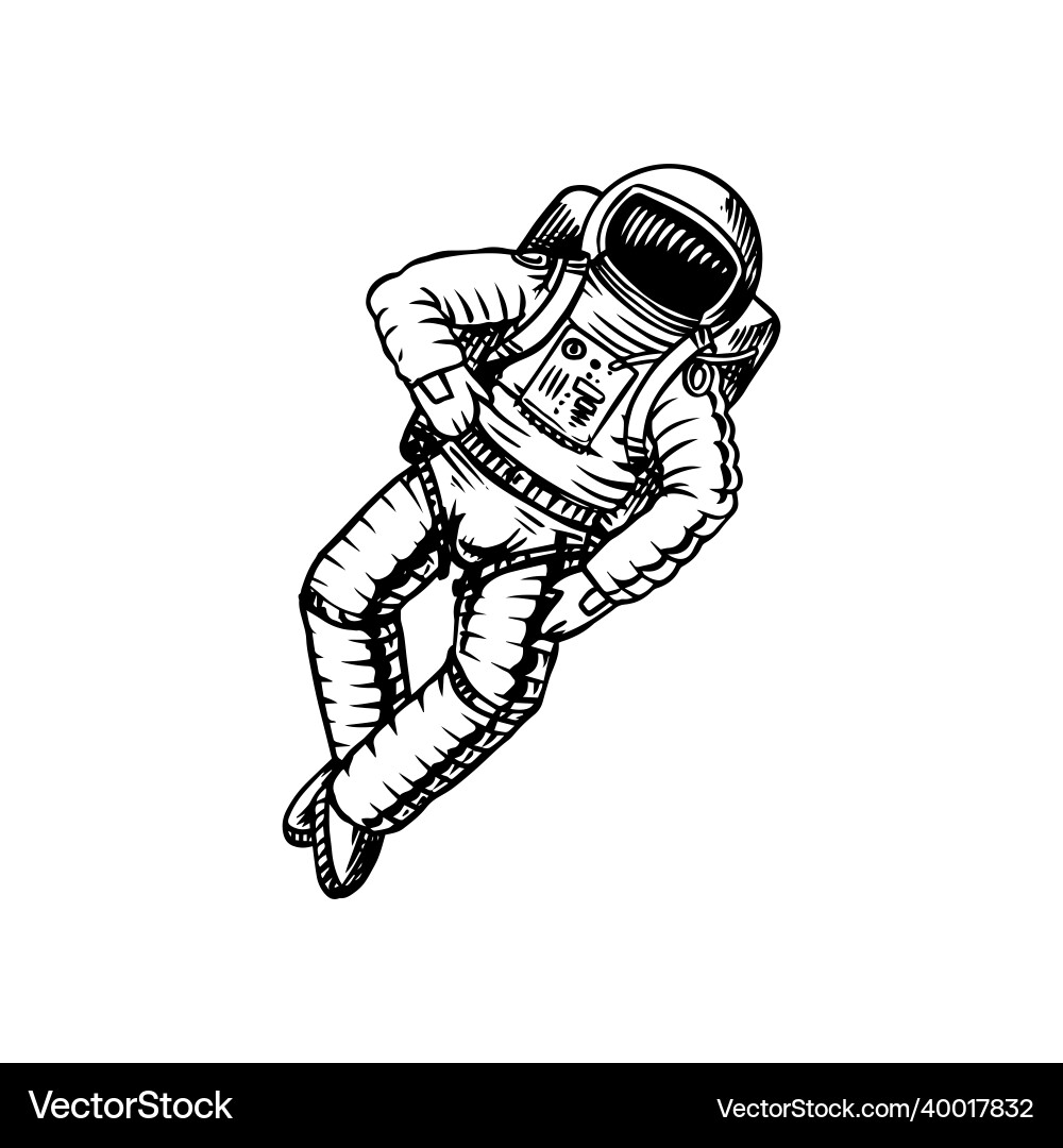 Astronaut spaceman astronomical galaxy space Vector Image