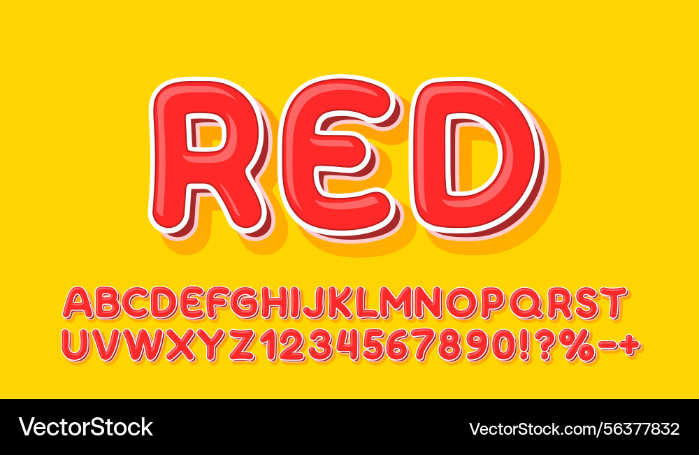 Candy Schrift Pinsel englisches Alphabet Vektorbild