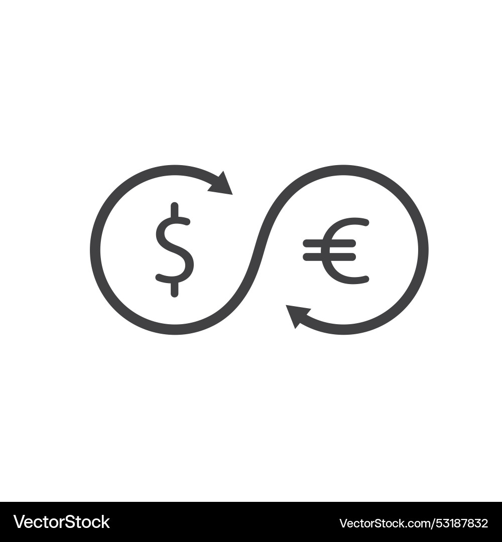 Money changer icon concept design template Vector Image