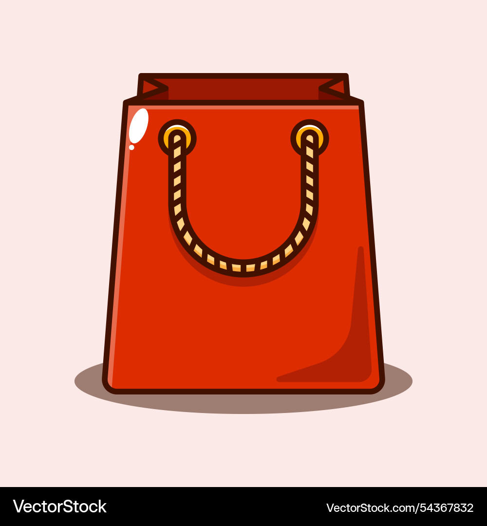 Shopping bag cartoon Royalty Free Vector Image