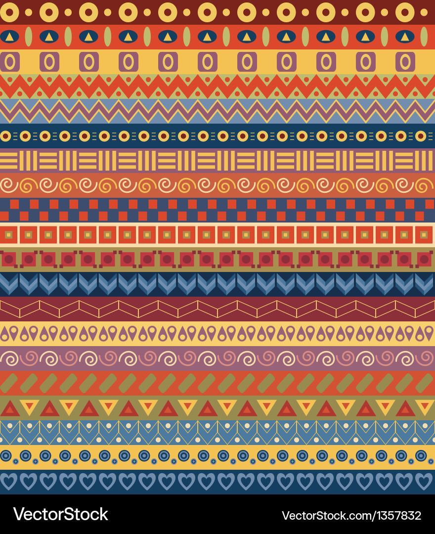 Striped Tribal Pattern Royalty Free Vector Image