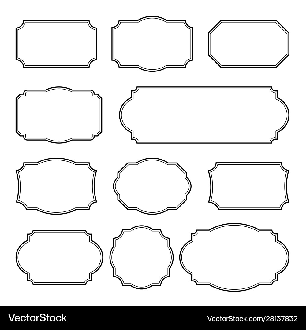 Vintage frames set - clipart bundle Royalty Free Vector