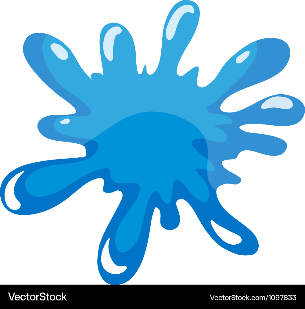 Blue color splash Royalty Free Vector Image - VectorStock