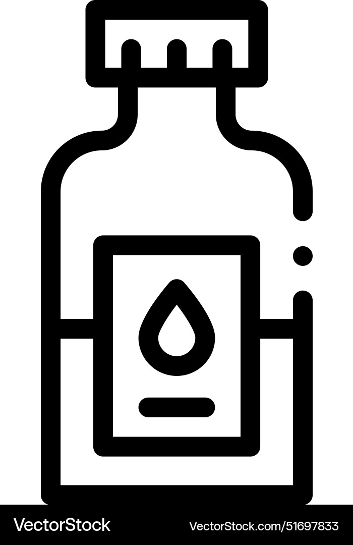 Bottle icon thin linear style design isolated Vector Image