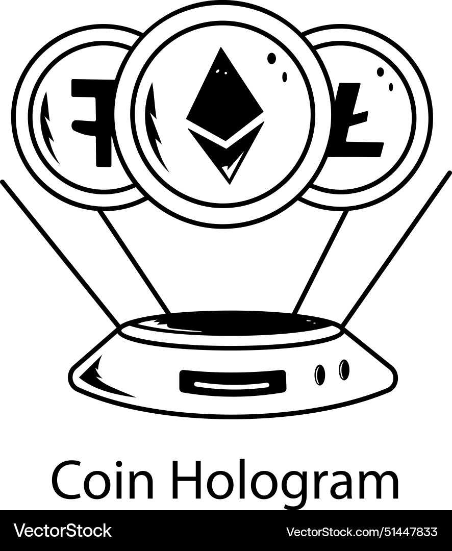 Coin hologram Royalty Free Vector Image - VectorStock