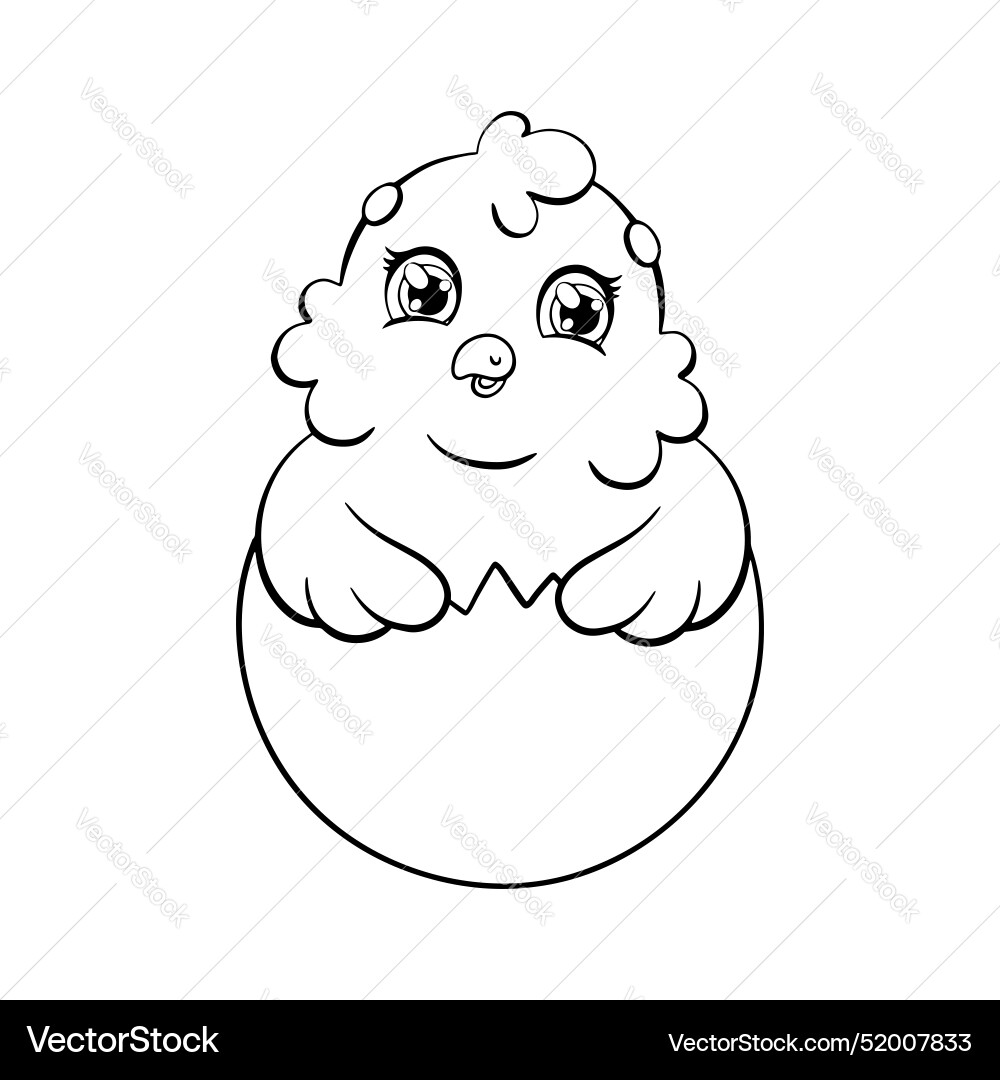 Coloring page for kids digital stamp cartoon Vector Image