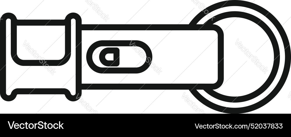 Handheld metal detector showing power button icon Vector Image