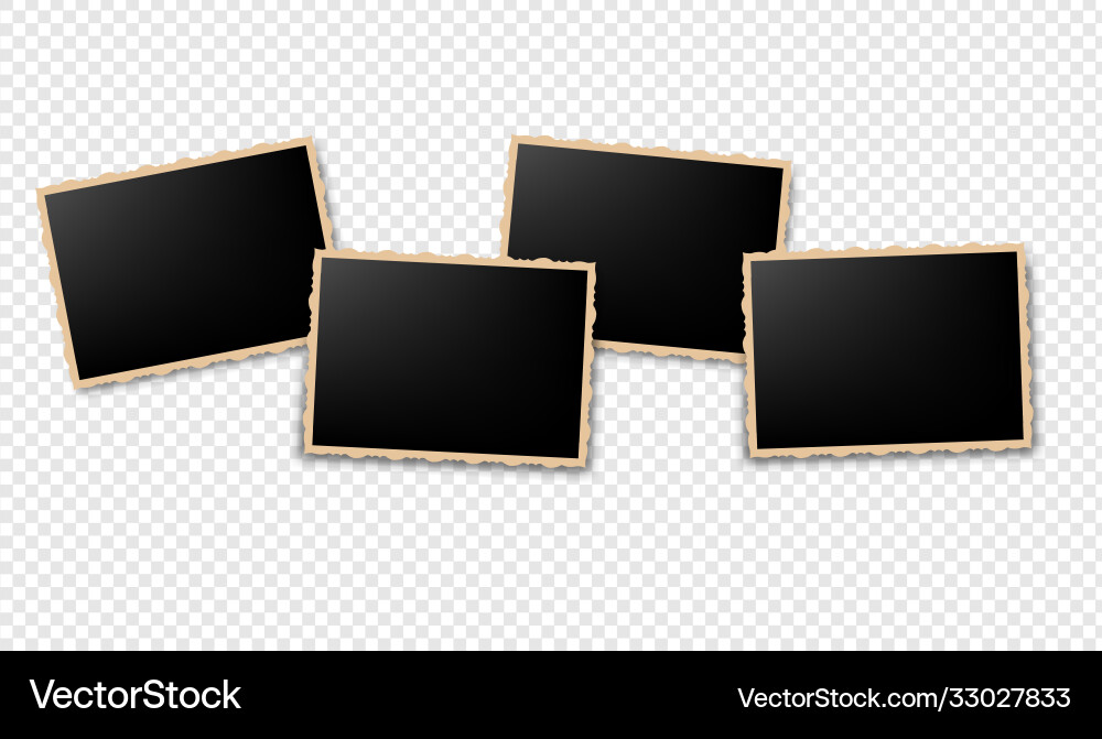 Photo frame border with transparent background Vector Image