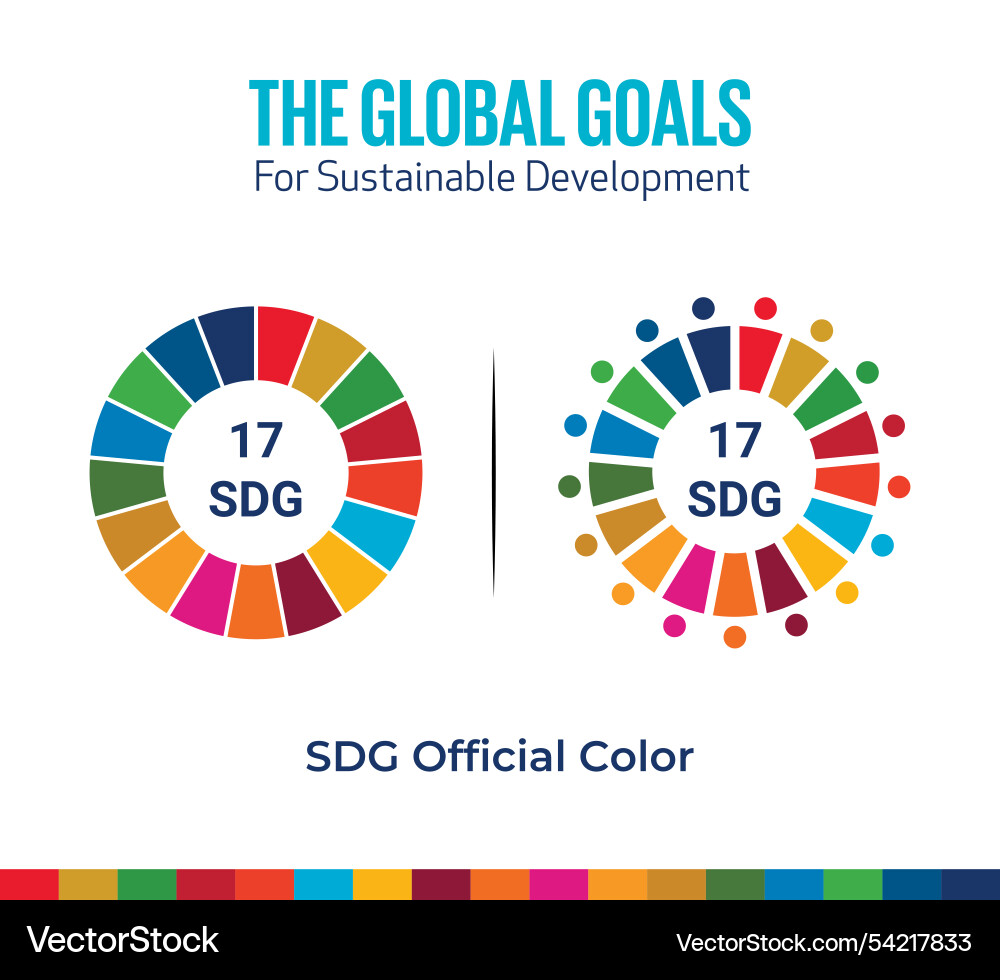 Sustainable development goals icons Royalty Free Vector