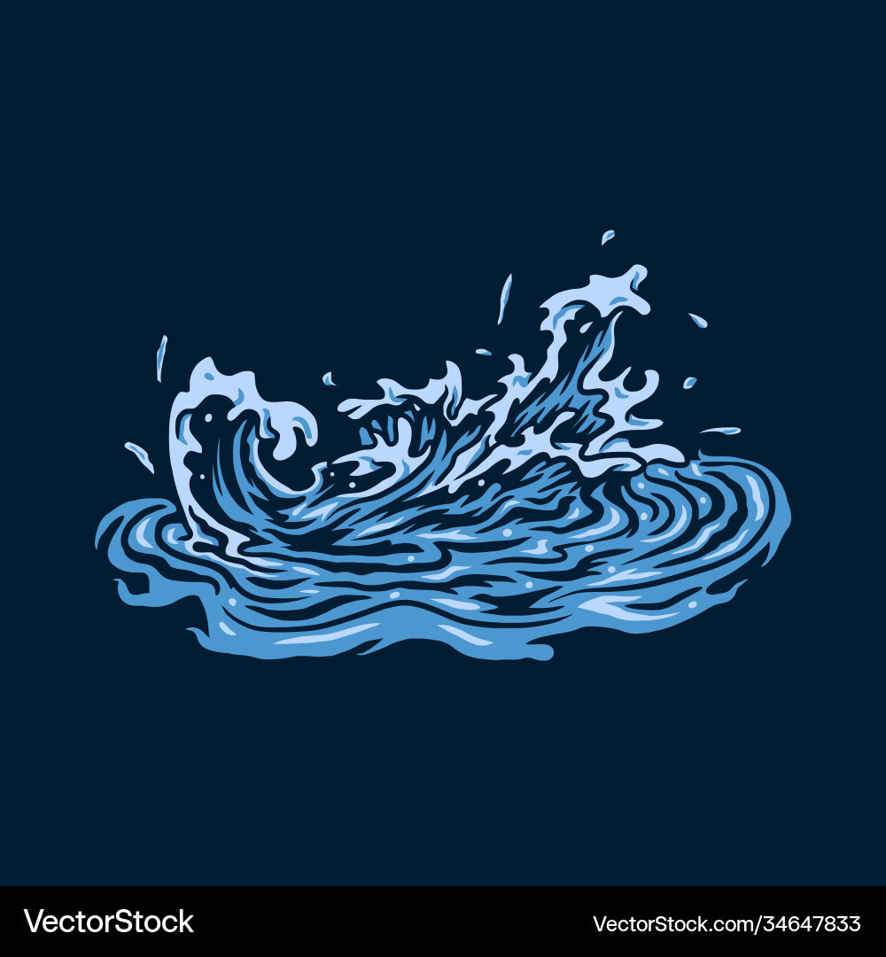 Water splash Royalty Free Vector Image - VectorStock
