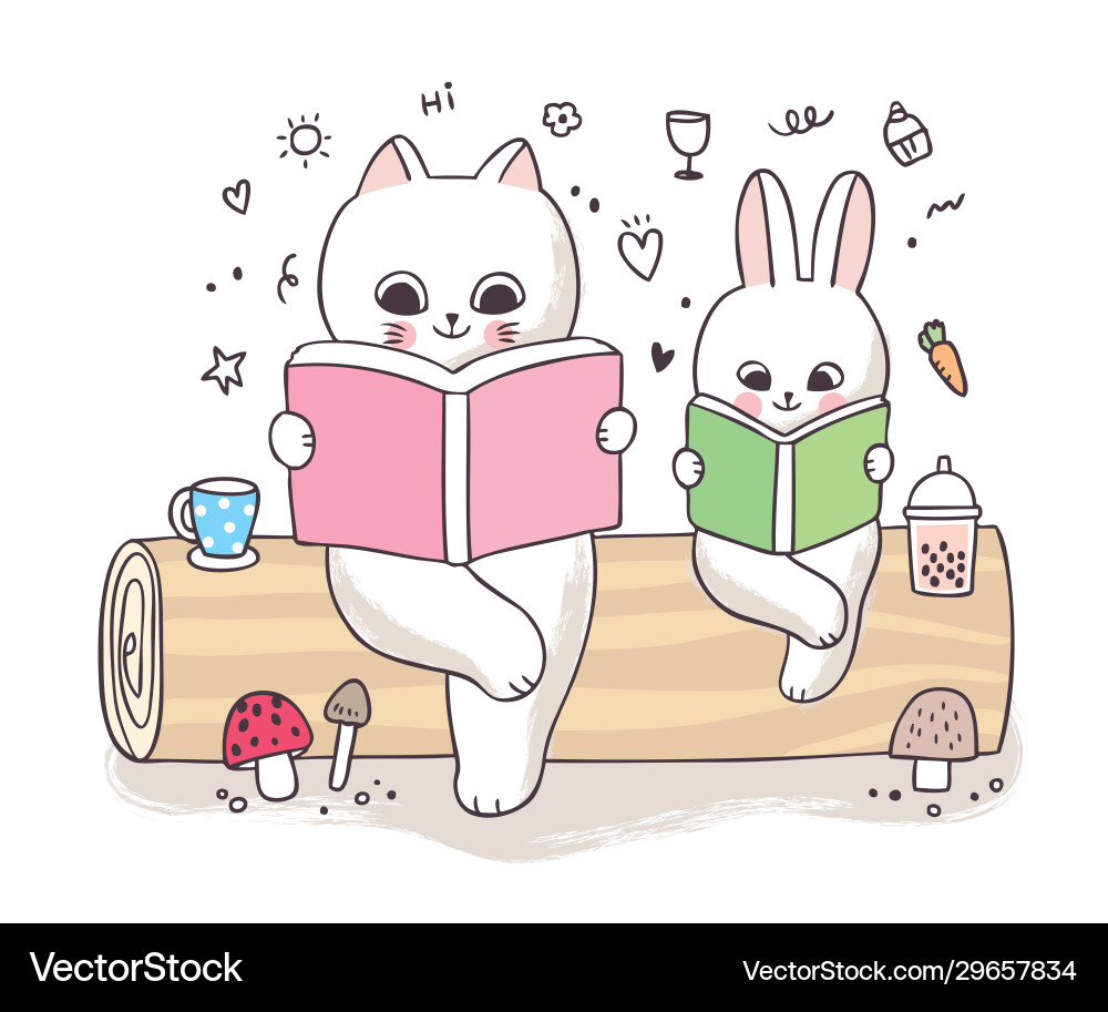 Cartoon cute springtime Royalty Free Vector Image