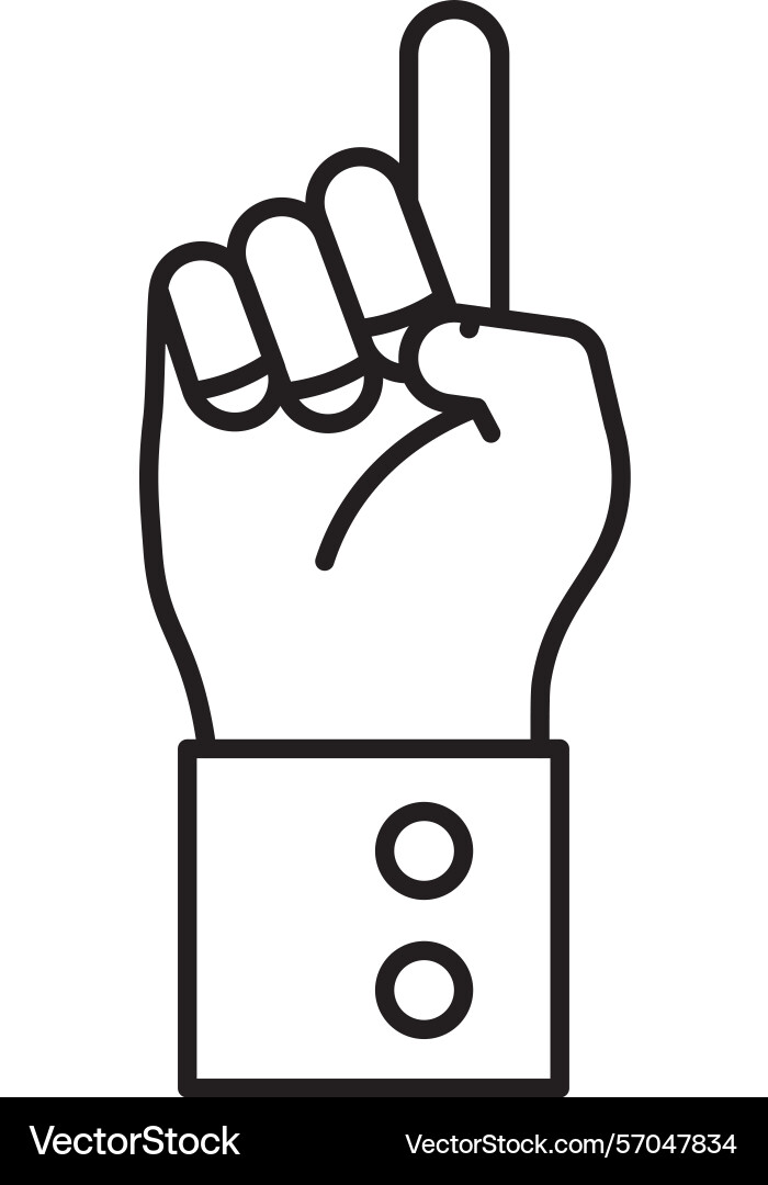 Fingers line icon design Royalty Free Vector Image