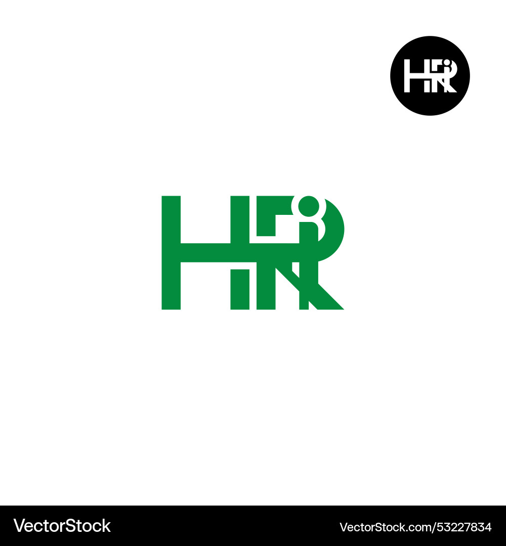 Hri logo letter monogram design Royalty Free Vector Image