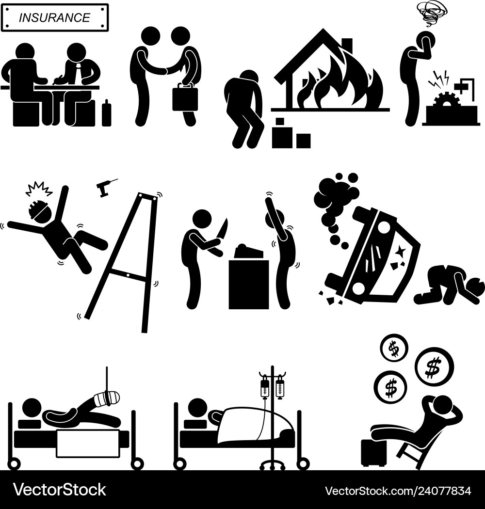 Insurance Coverage Icons - Accident, Theft, Medica