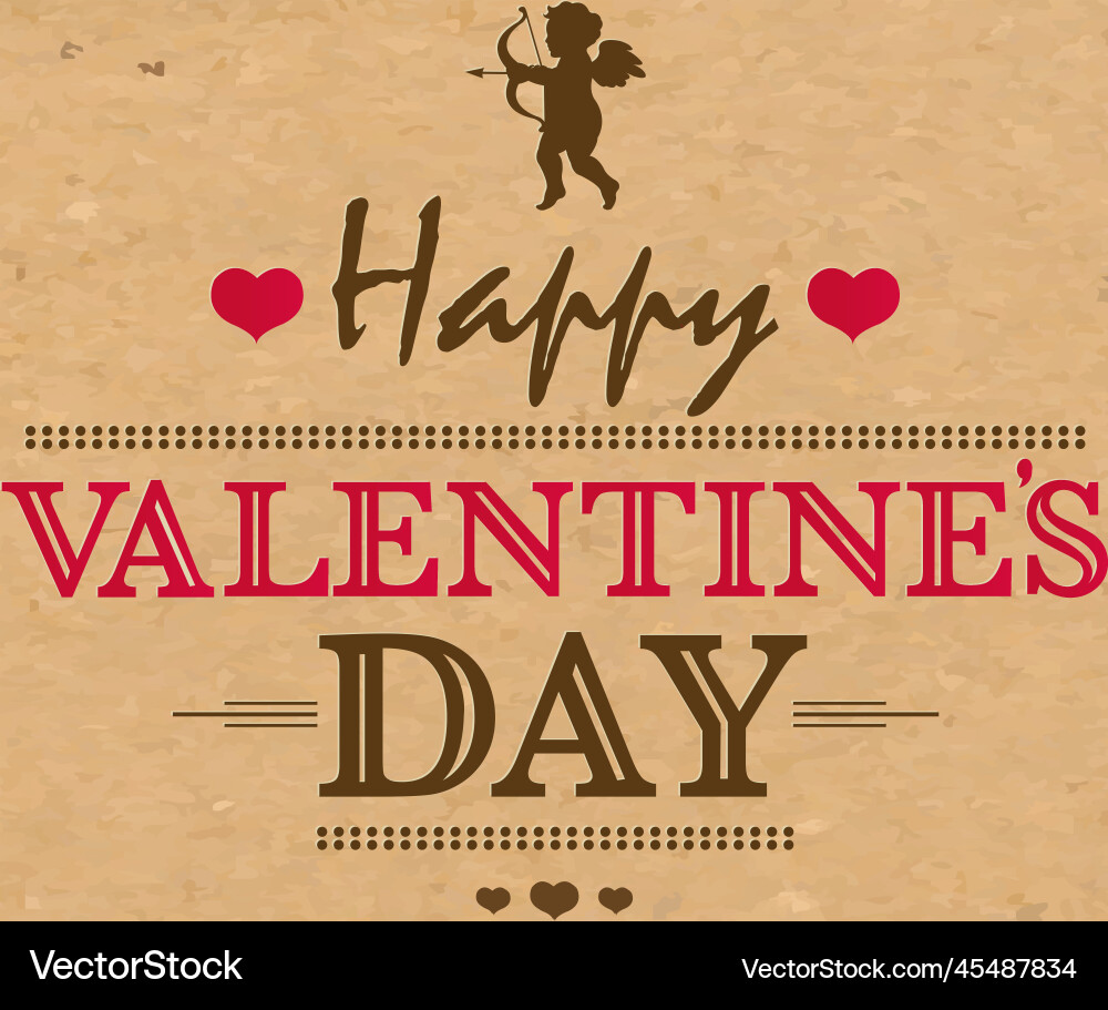 Retro Valentine's Day Card Royalty Free Vector Image