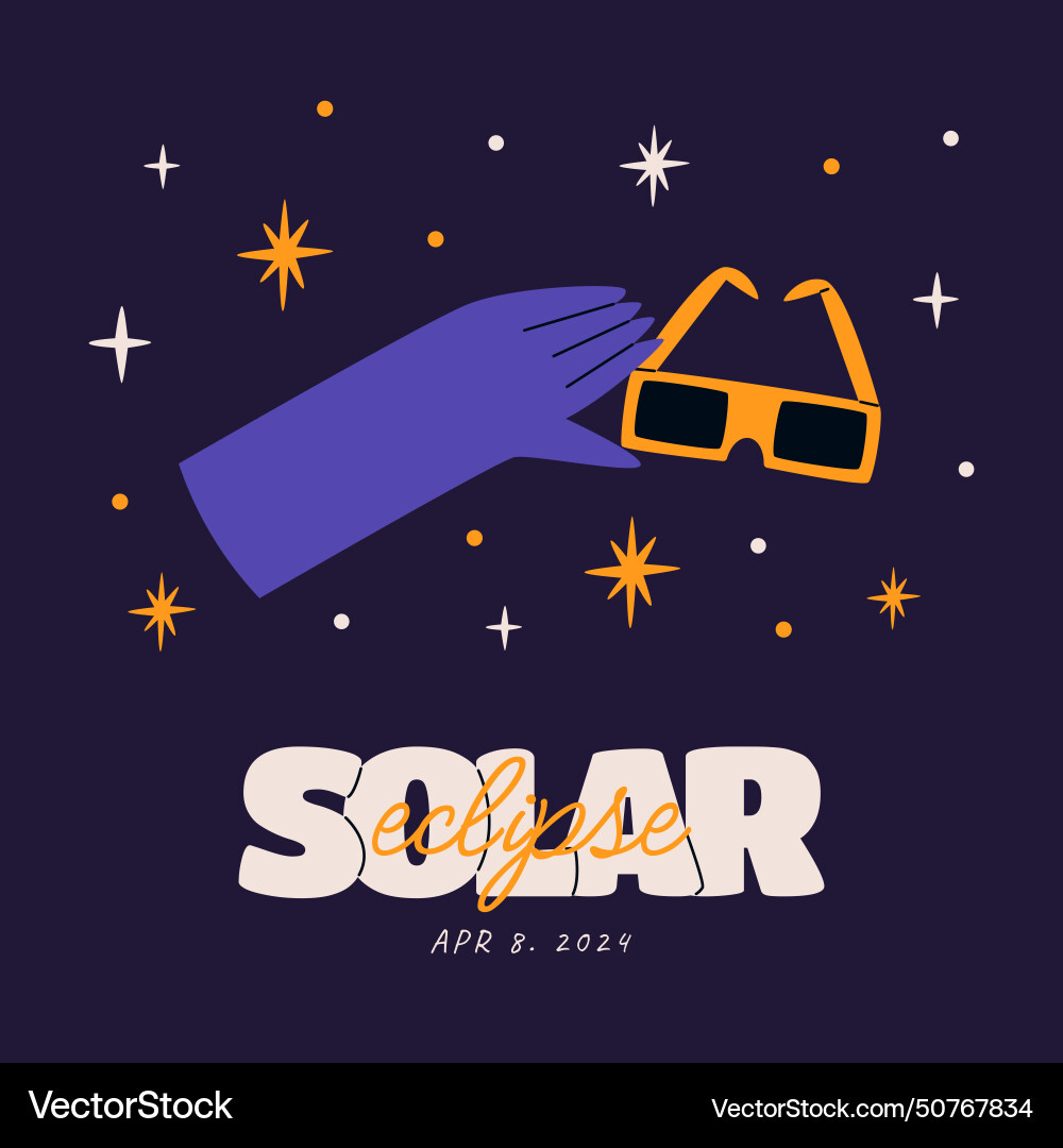 Solar eclipse banner Royalty Free Vector Image