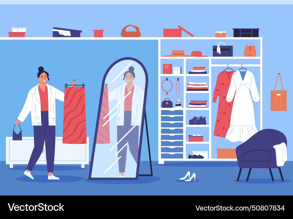 Wardrobe flat Royalty Free Vector Image - VectorStock