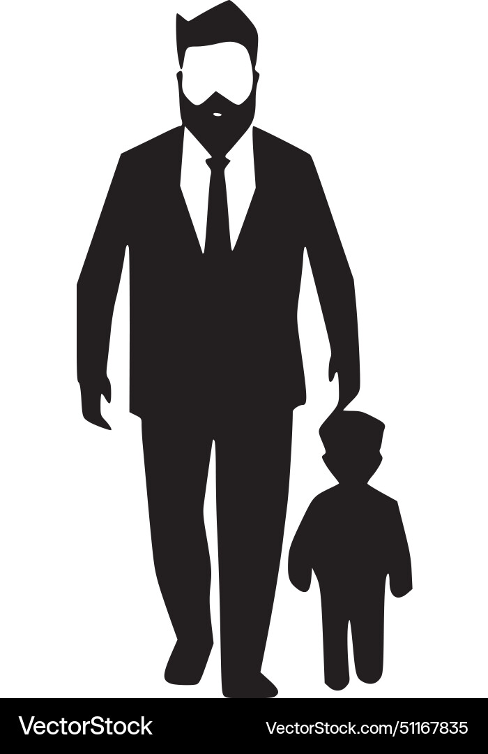 Father - minimalist and flat logo Royalty Free Vector Image