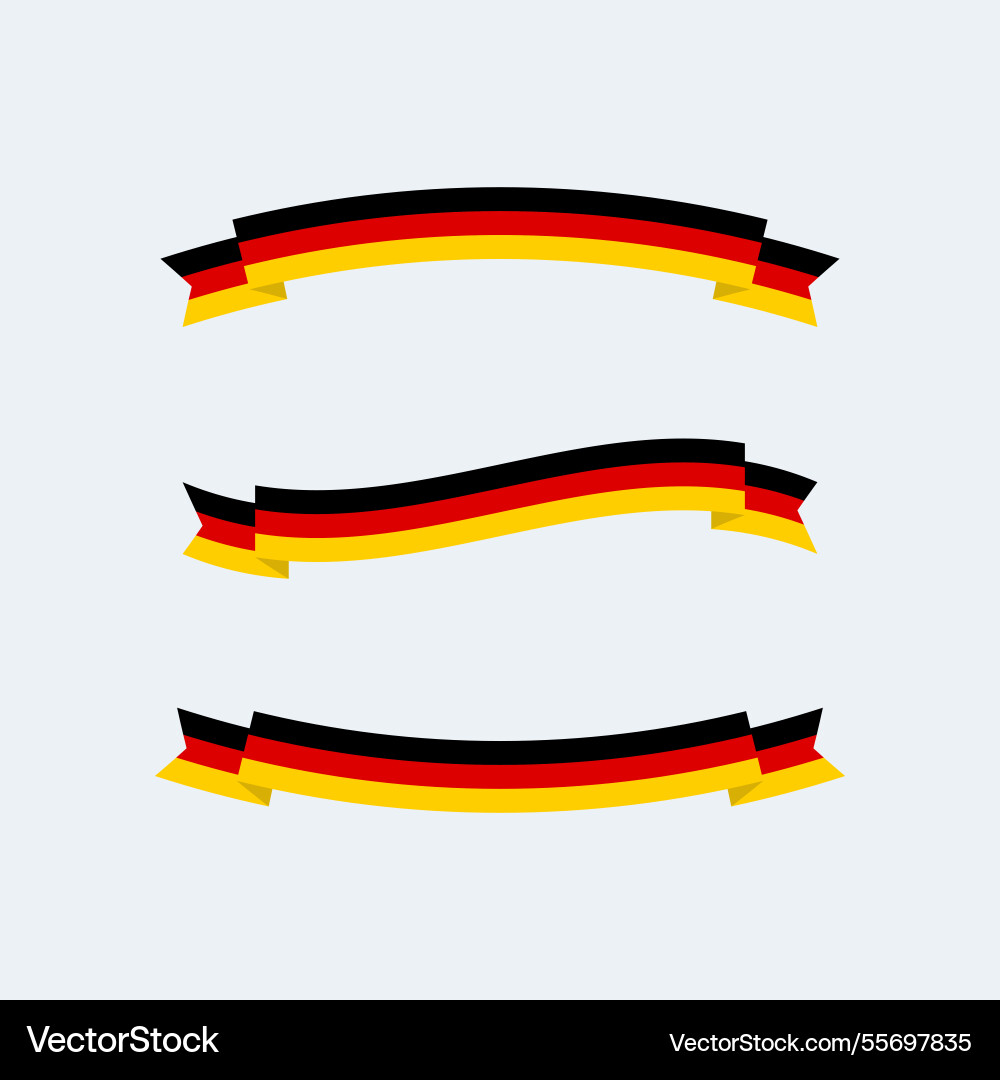 Germany flag ribbon Royalty Free Vector Image - VectorStock