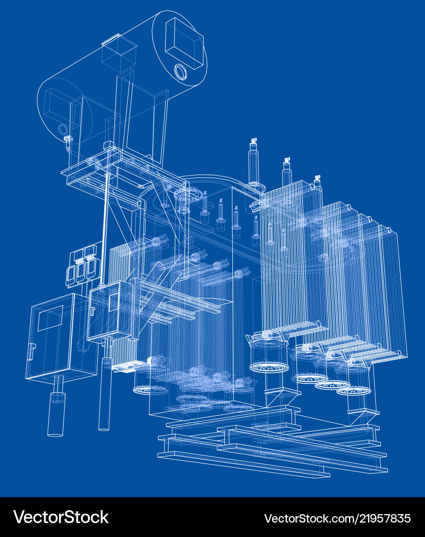 High-voltage transformer concept Royalty Free Vector Image