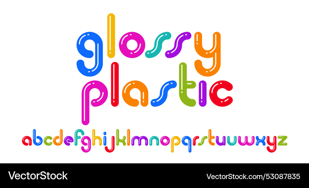 Simple geometric minimal font letters looks like Vector Image