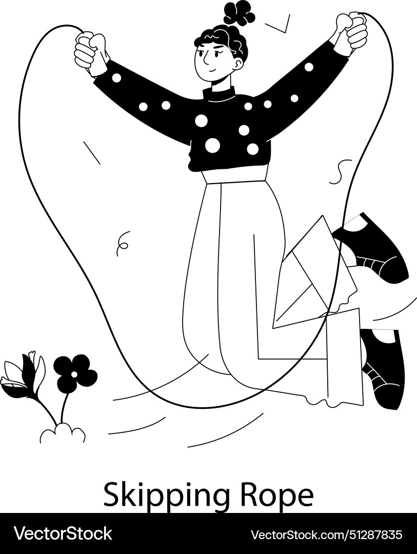 Skipping rope Royalty Free Vector Image - VectorStock