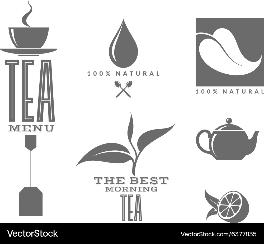 Tea set Royalty Free Vector Image - VectorStock