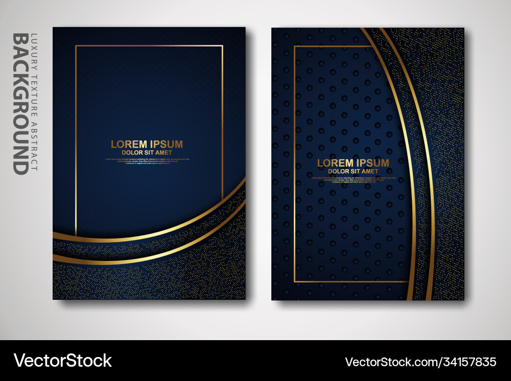 Two set cover design template with luxury Vector Image