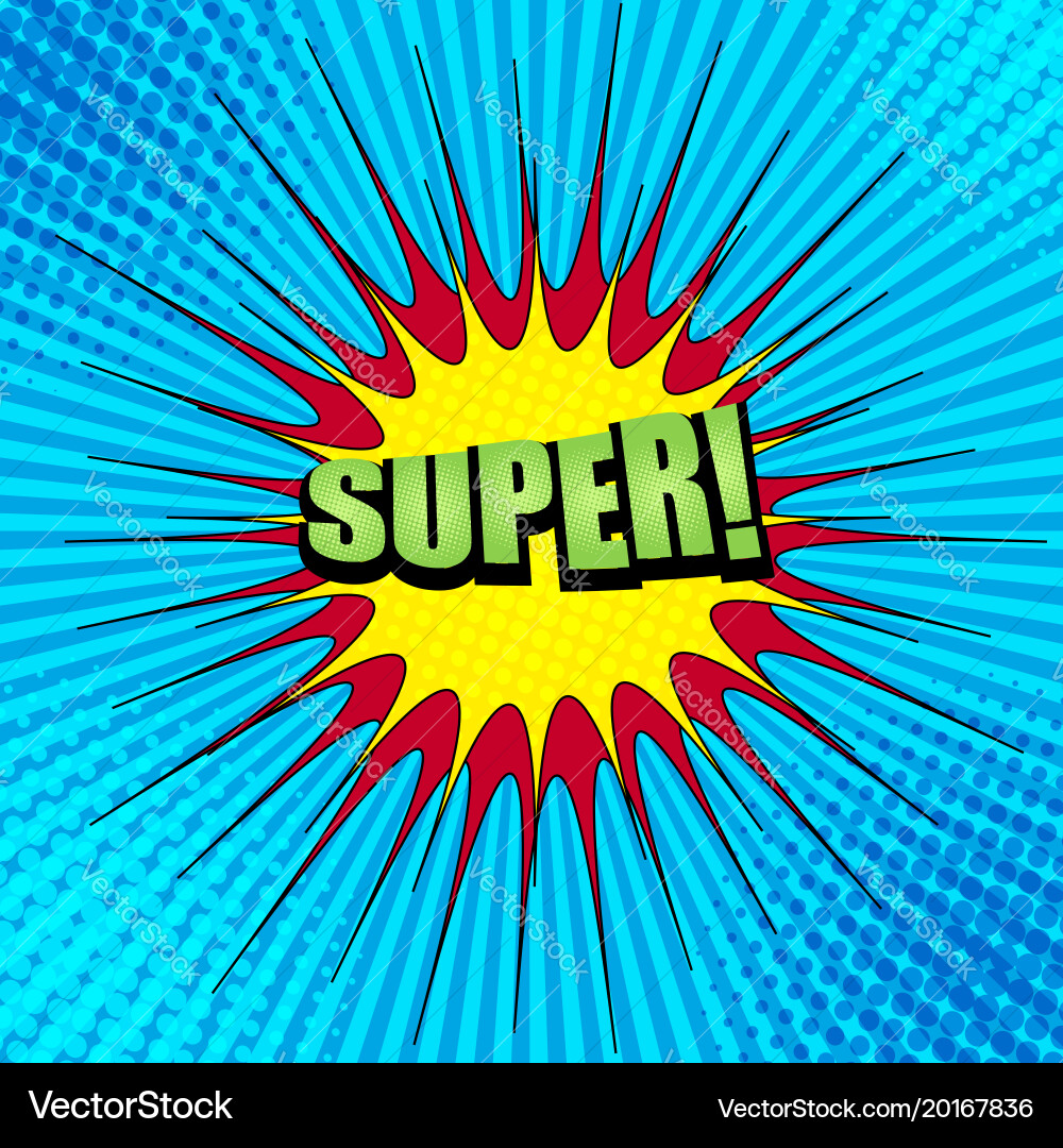 Comic book bright concept Royalty Free Vector Image
