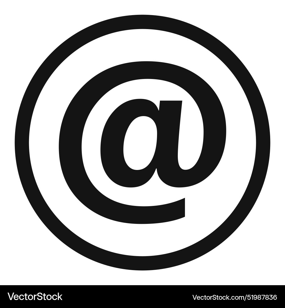 Email at symbol icon ideal for internet Royalty Free Vector