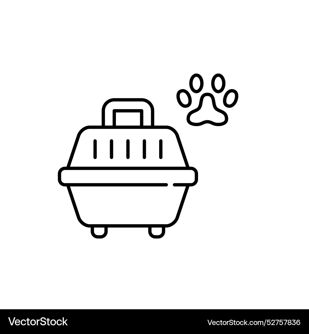 Pet transportation carrier pixel perfect Vector Image