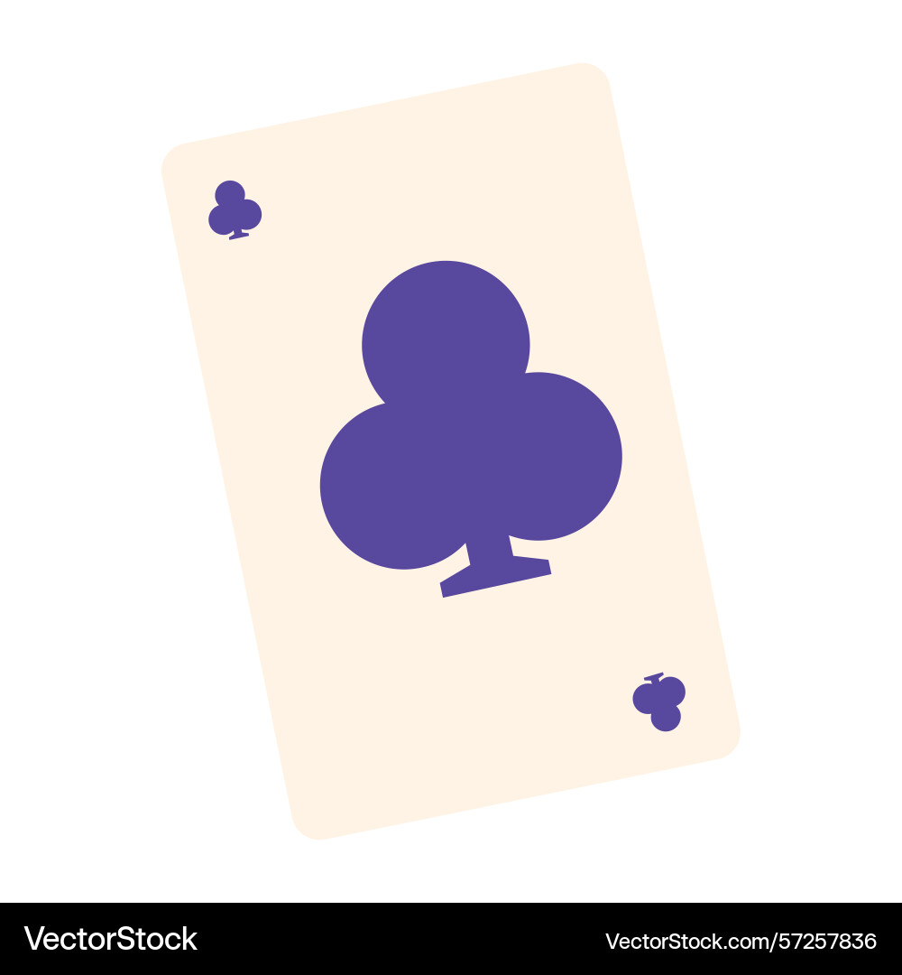 Playing card clubs art Royalty Free Vector Image