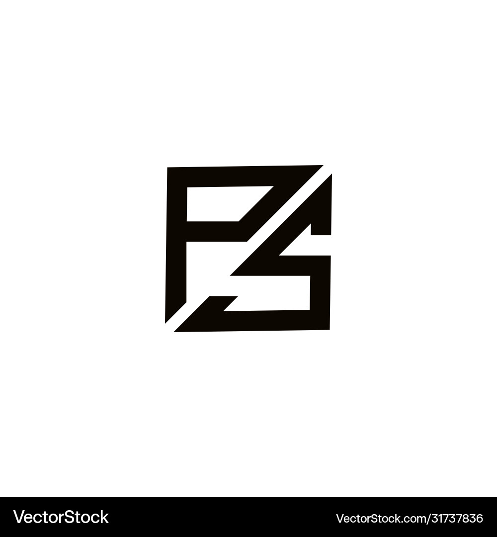 Ps letter logo icon design template elements Vector Image