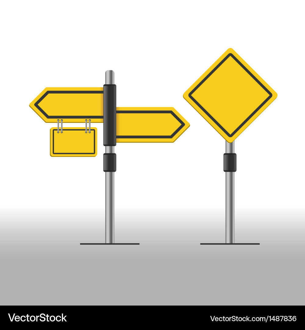 Road sign template Royalty Free Vector Image - VectorStock