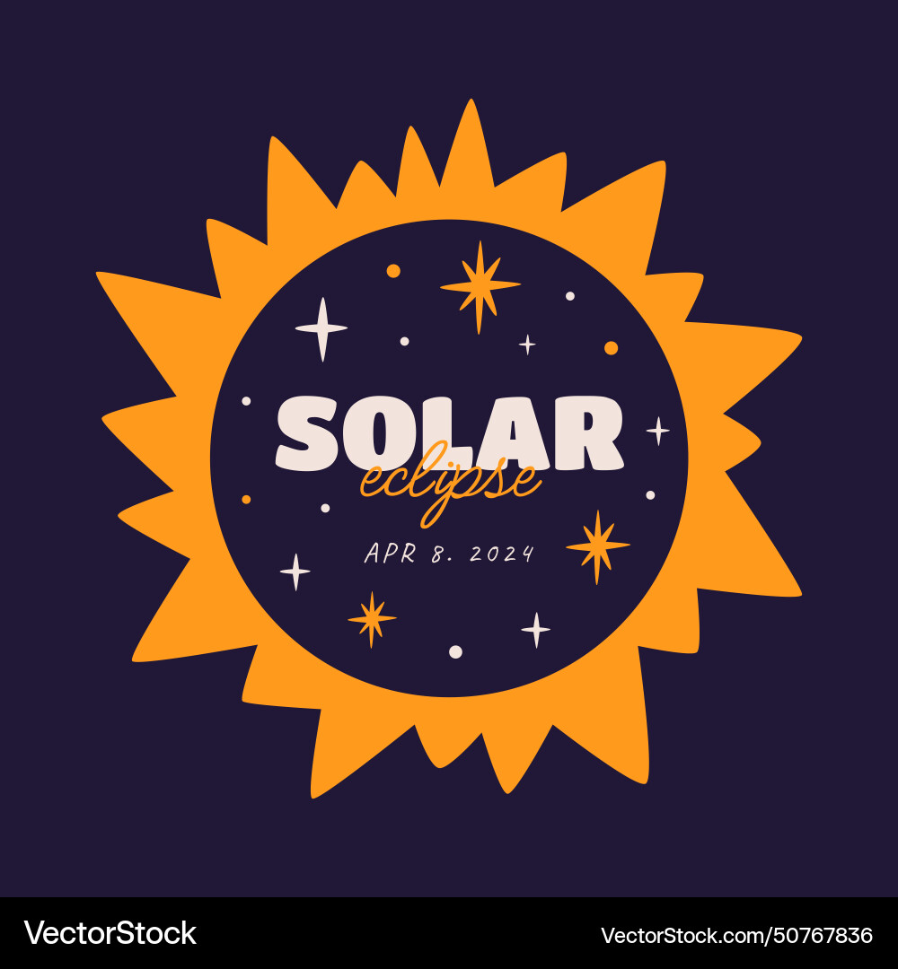 Solar eclipse banner Royalty Free Vector Image