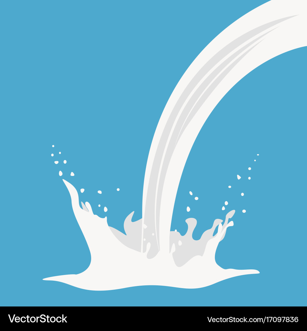 Splash of milk Royalty Free Vector Image - VectorStock