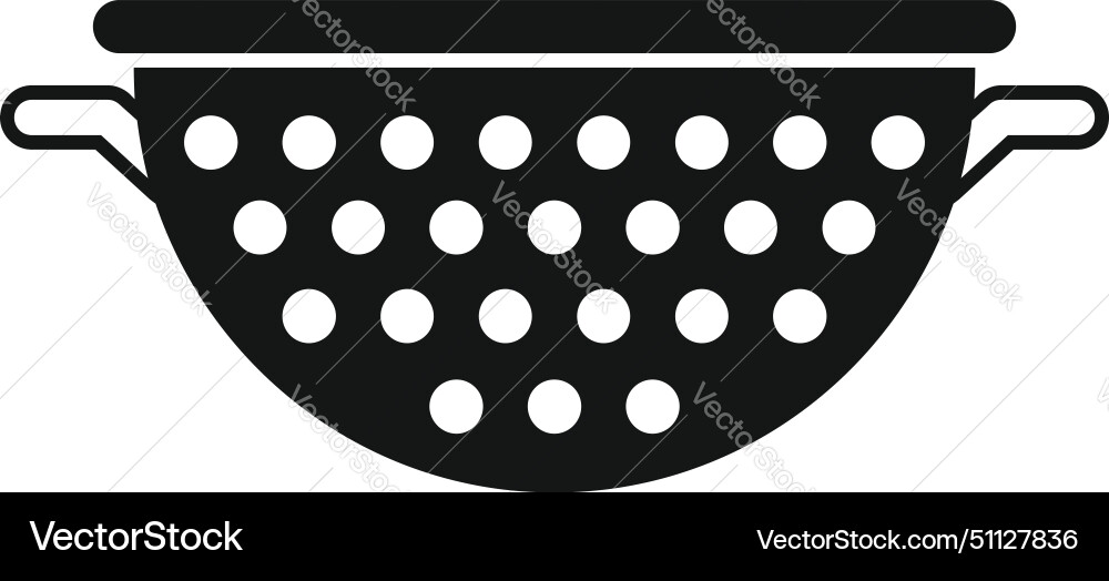 Wash colander tool icon simple sieve Royalty Free Vector