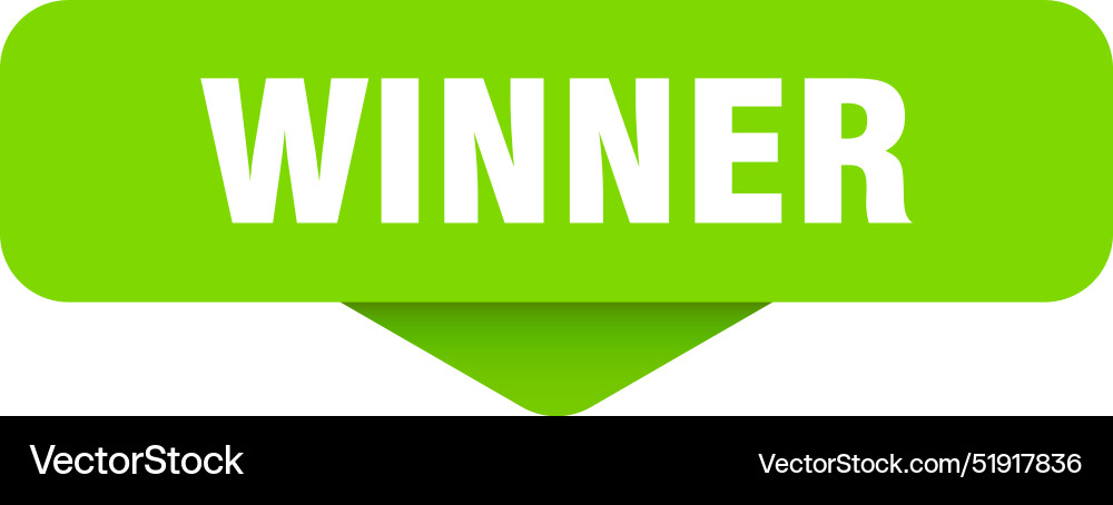 Winner sticker winner sign on transparent Vector Image