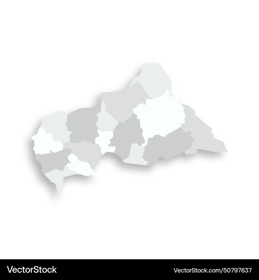 Central african republic political map Royalty Free Vector